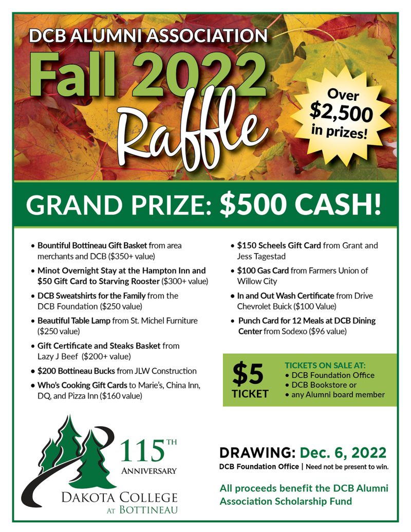 $5 Alumni Raffle Ticket – Dakota College at Bottineau – Foundation
